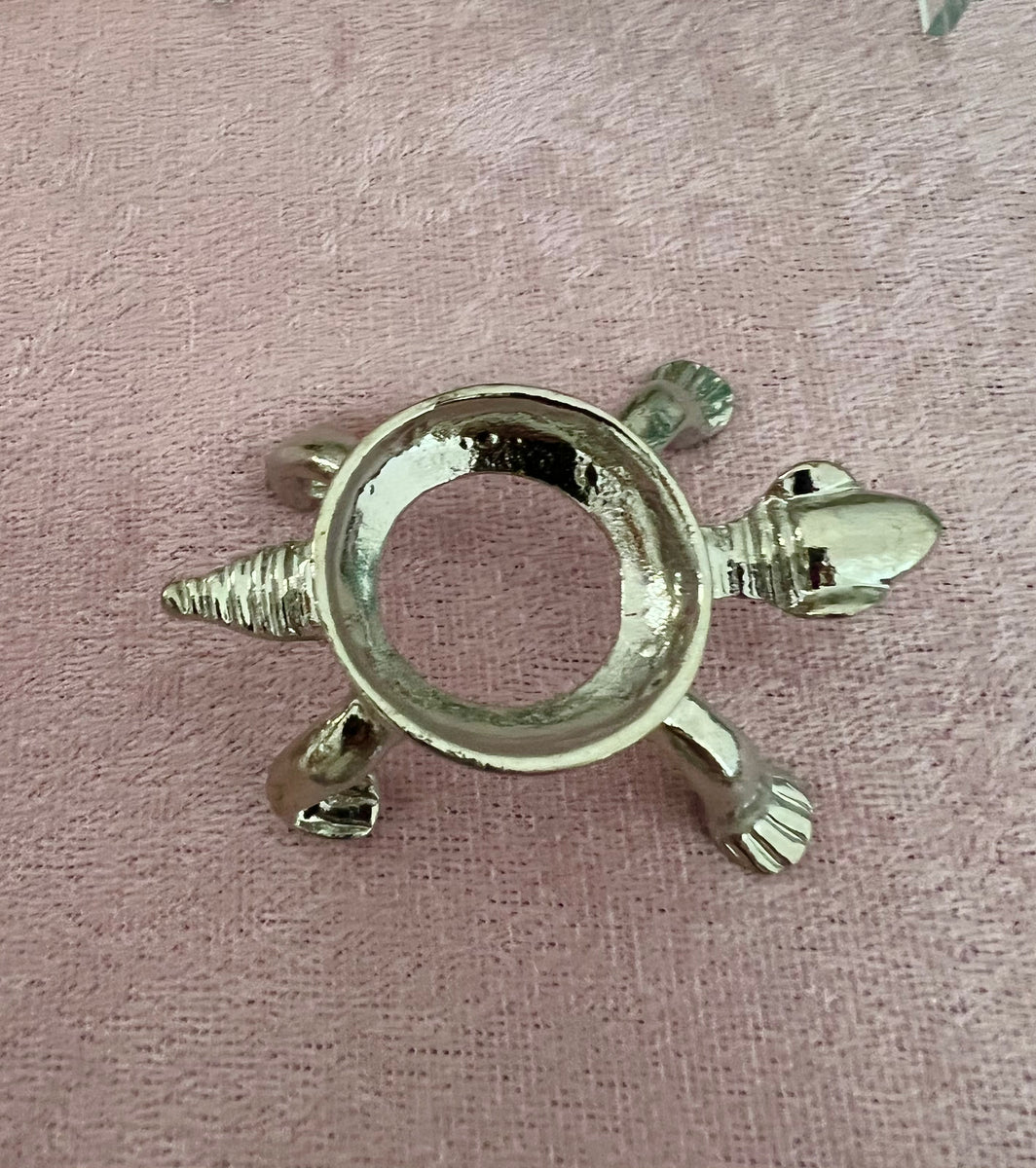 Large silver turtle stand – TheCrystalFairy
